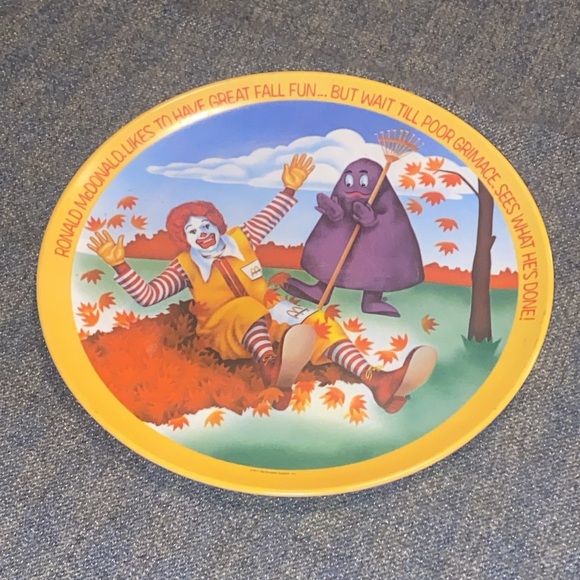 McDonald's | Other | Retro 977 Mcdonalds Plate Ronald And Grimace ...